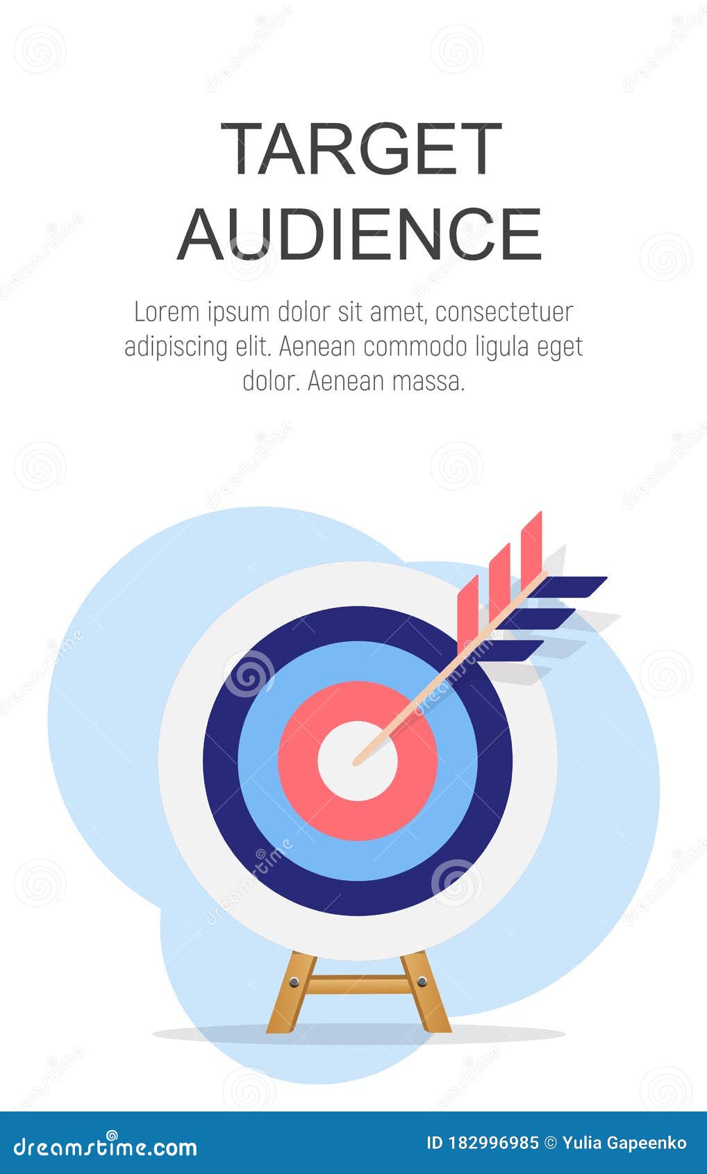 Target Audience Concept Flat Background. Vector Illustration Stock ...