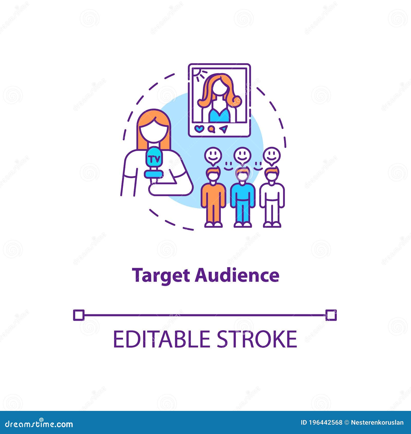 Target Audience Concept Icon Stock Vector - Illustration of complex ...