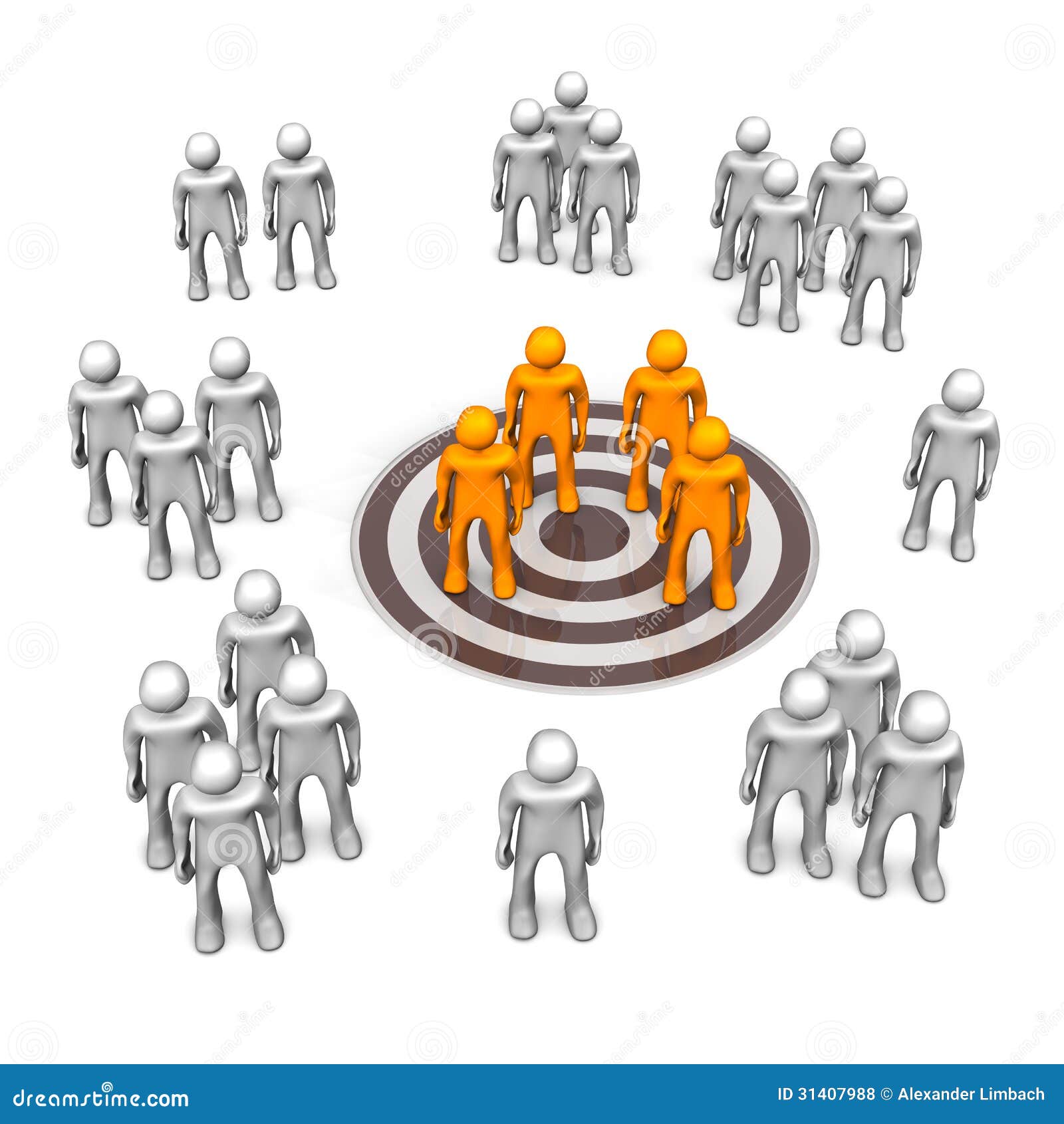 Target Audience Groups stock illustration. Illustration of audience ...