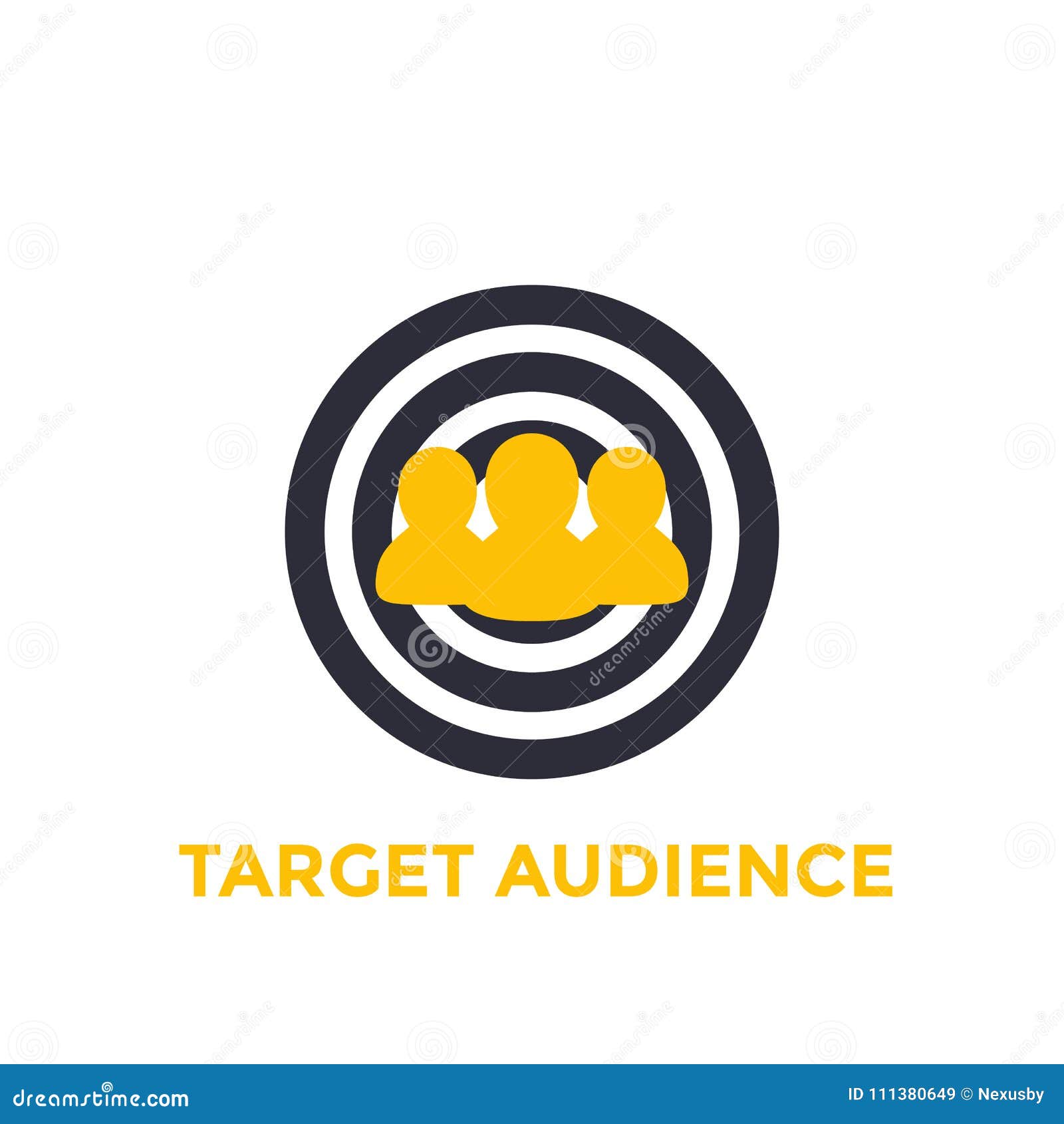 Target audience icon stock vector. Illustration of pictogram - 111380649