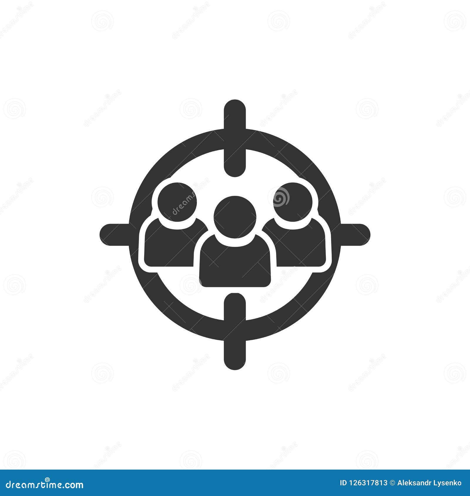Target Audience Icon in Flat Style. Focus on People Vector Illus Stock ... Target Audience Icon in Flat Style. Focus on People Vector Illus Stock ...