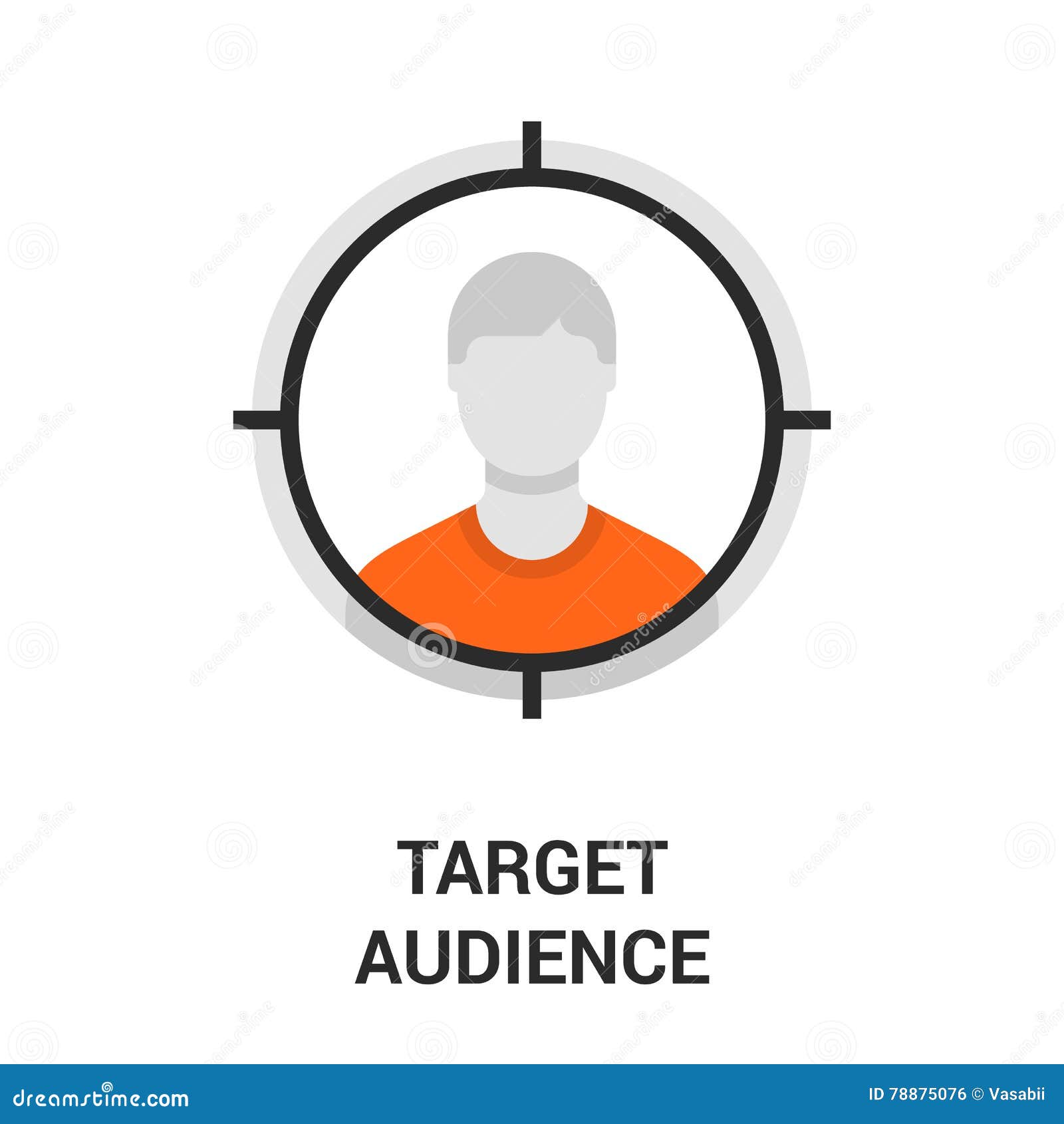 Target audience icon stock vector. Illustration of sign - 78875076
