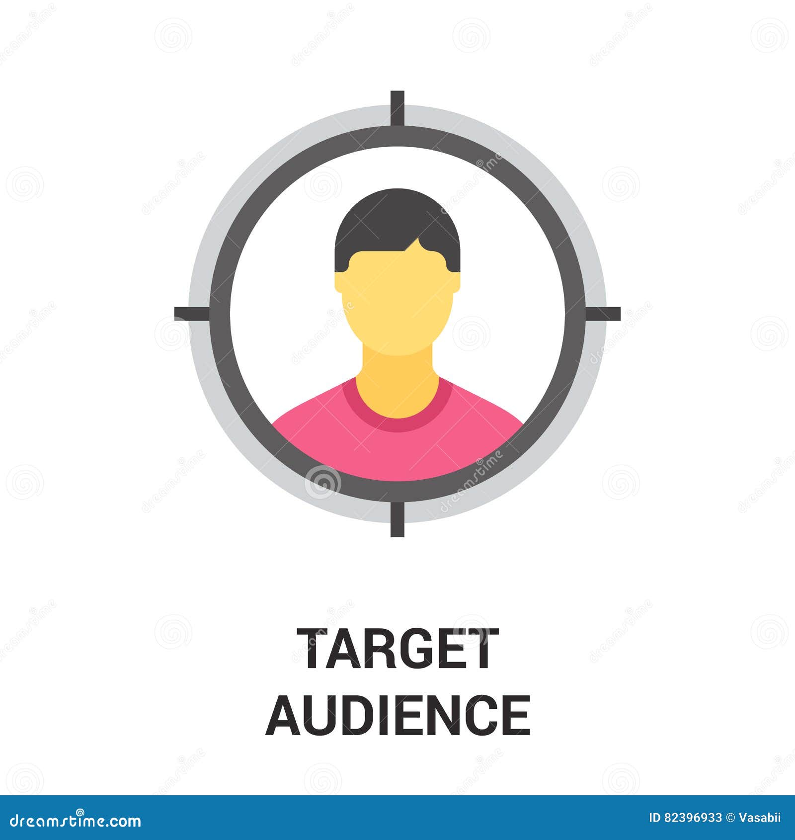 Target audience icon stock vector. Illustration of market - 82396933