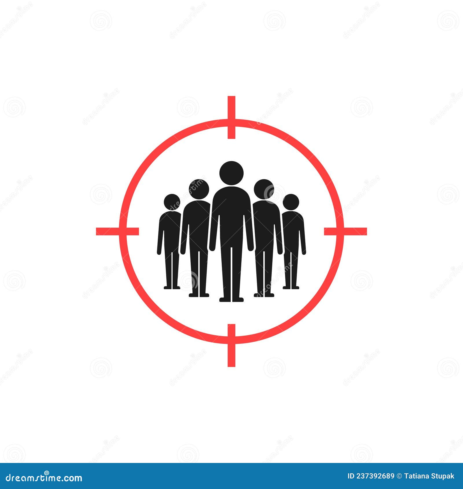 Target Audience Icon, Audience Targeting Vector Isolated Symbol. Team ...