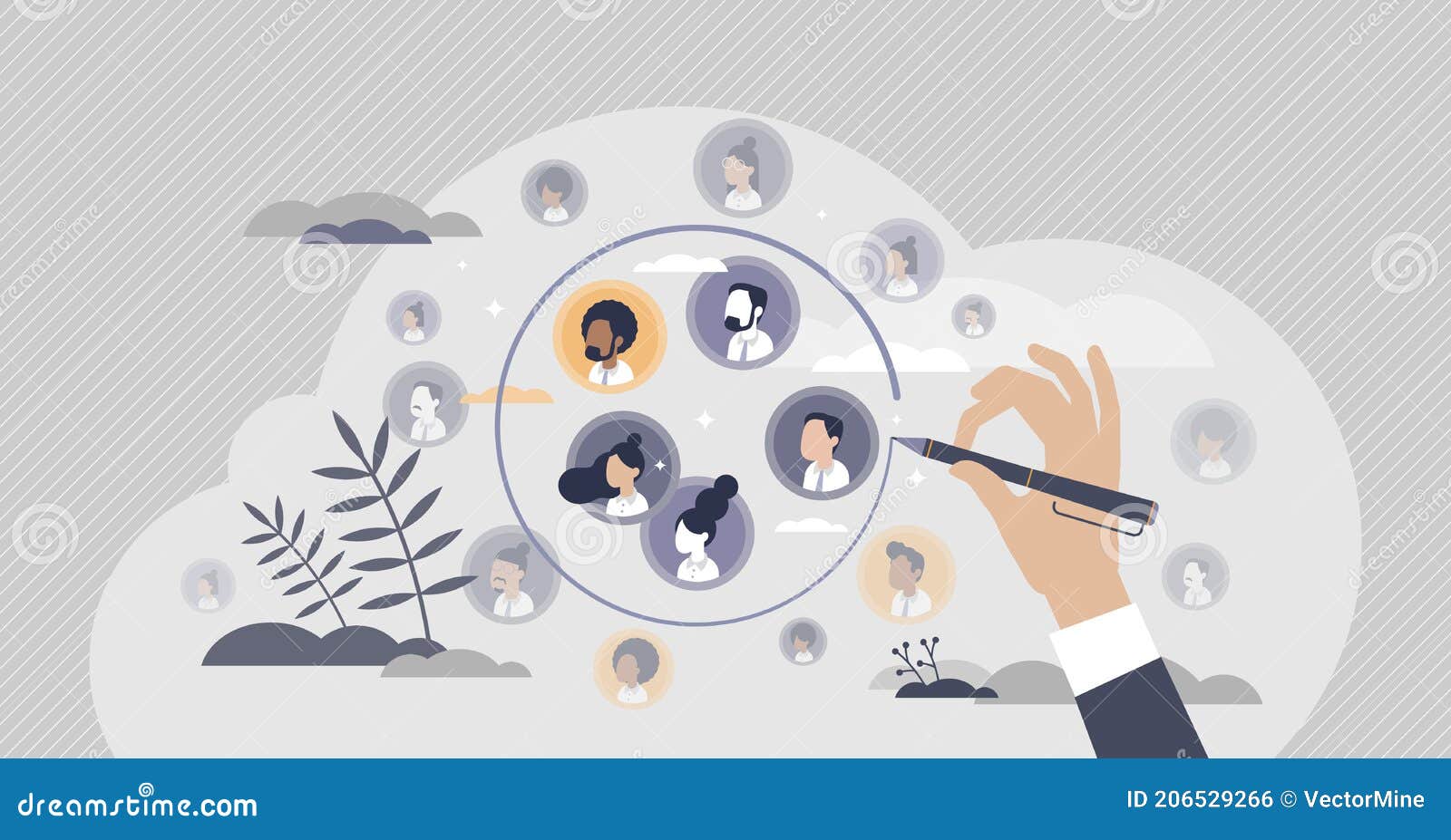 Audience Segmentation Or Customer Segregation. Marketing Concept ...