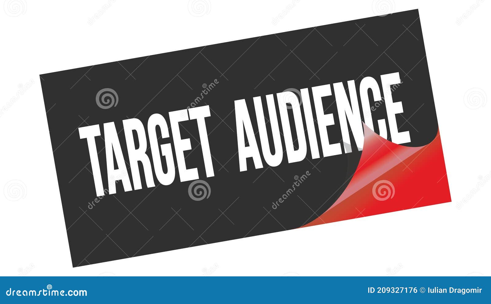 TARGET AUDIENCE Text on Black Red Sticker Stamp Stock Illustration ...