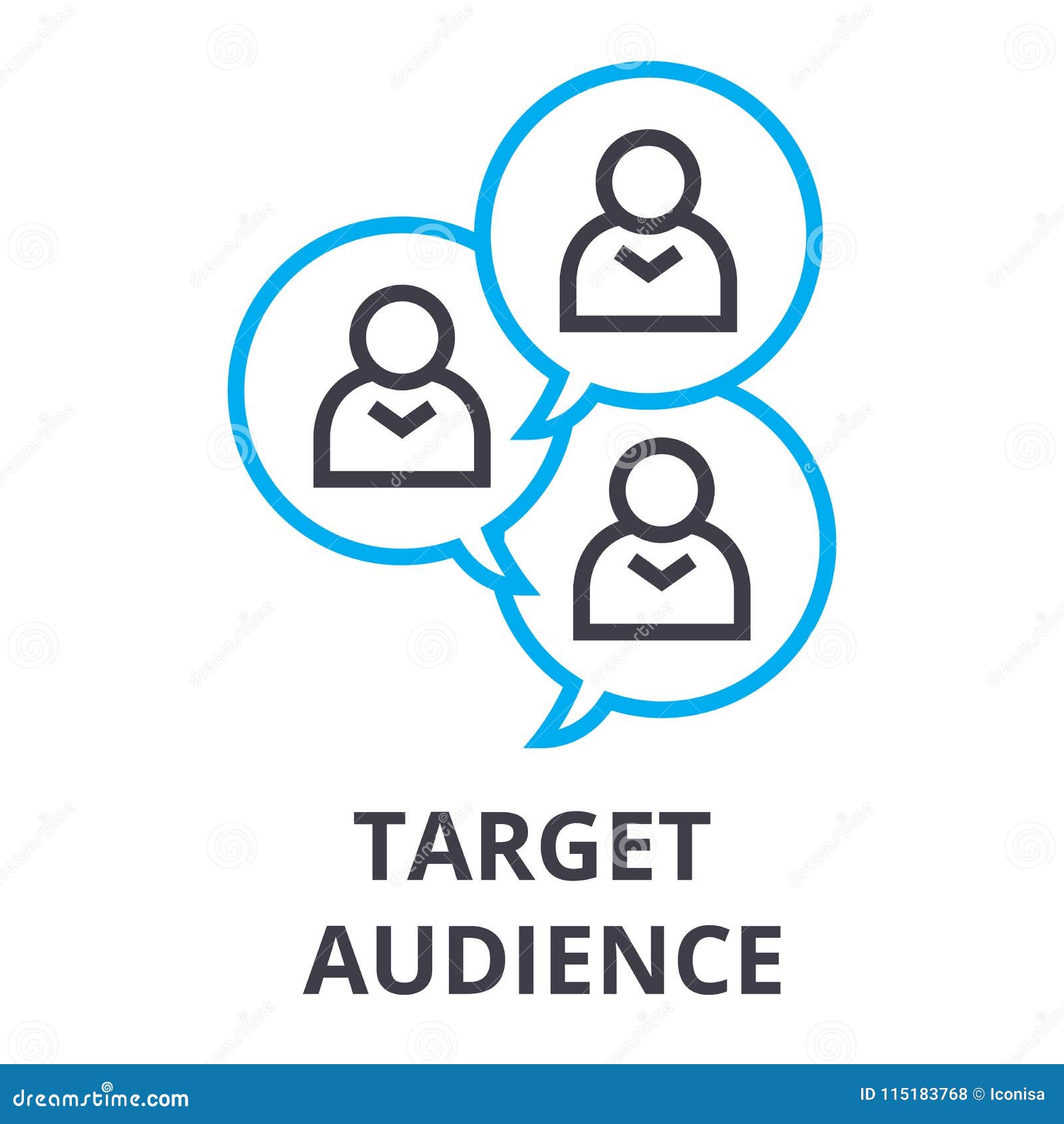 Target Audience Thin Line Icon, Sign, Symbol, Illustation, Linear ...