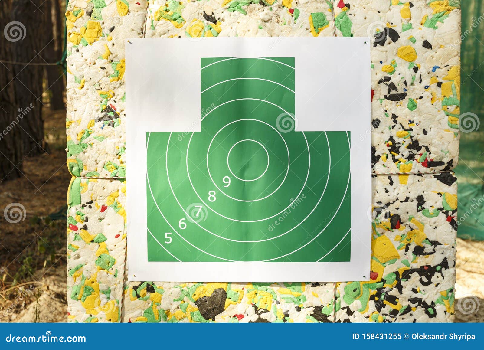 A Target on a Background of Green Stock Image - Image of goal ...