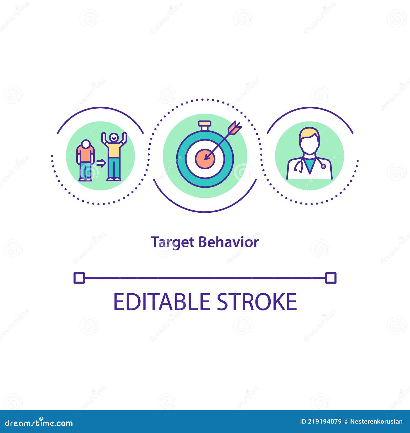 Target Behavior Concept Icon Stock Vector - Illustration of target ...