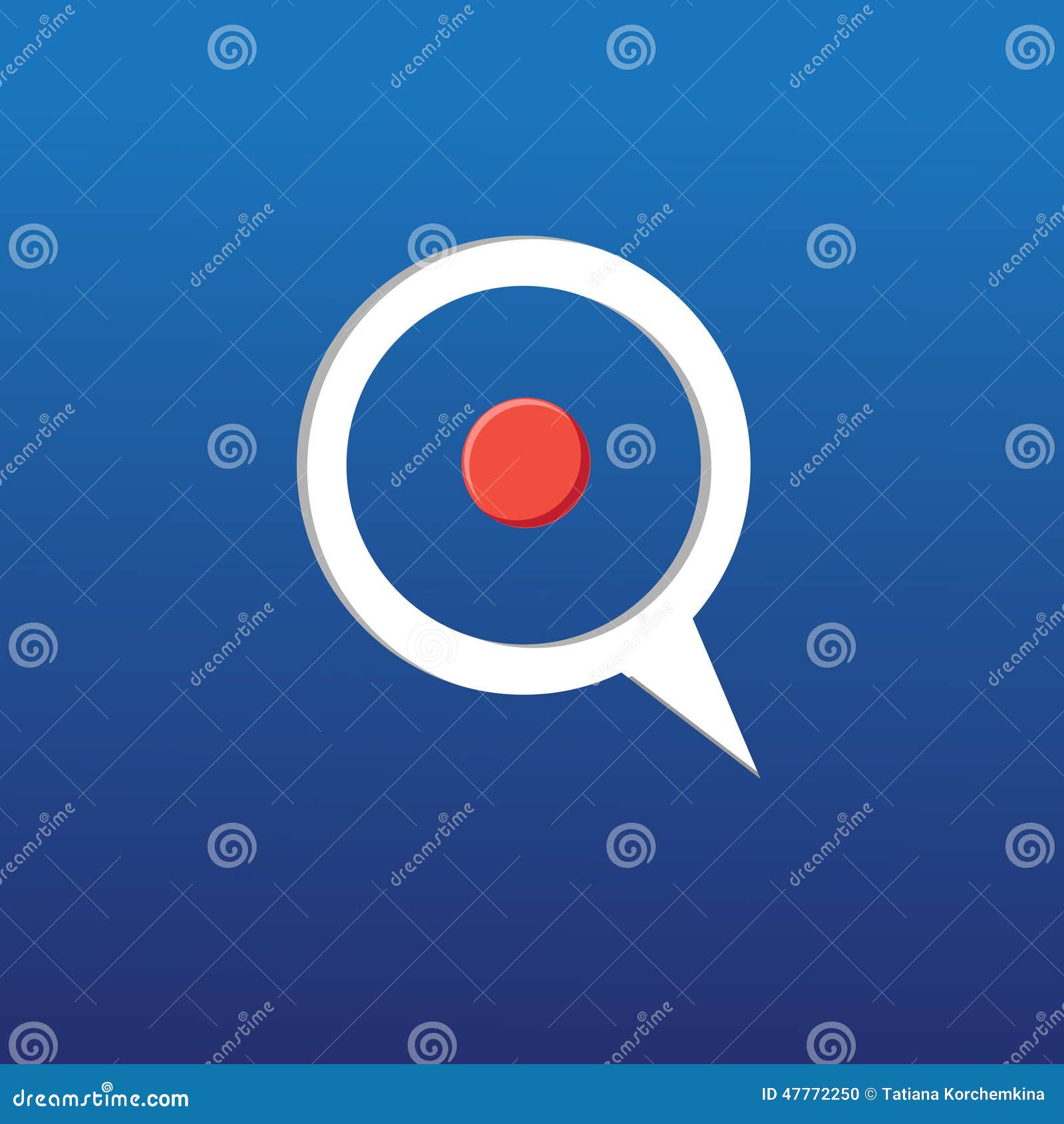 Target on a Blue Background Stock Vector - Illustration of guide ...