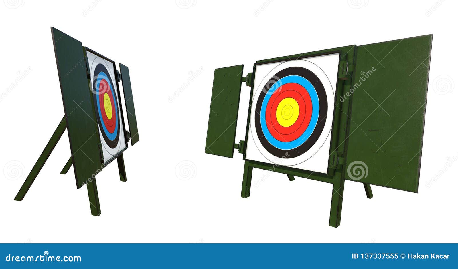 Target Board at an Archery Range Stock Illustration - Illustration of ...