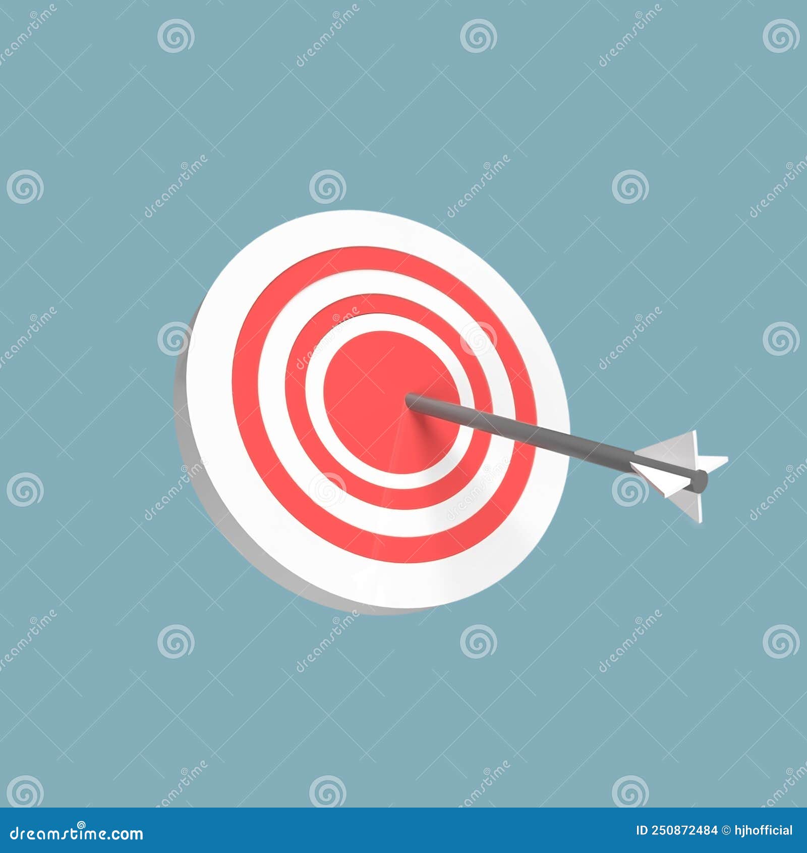 Target Board and Arrow Cartoon Style. 3d Render Illustration Stock ...