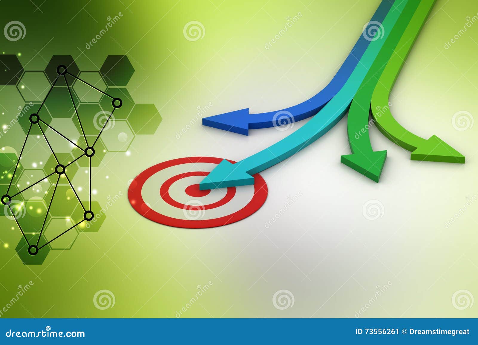 Target board with arrows stock illustration. Illustration of ...