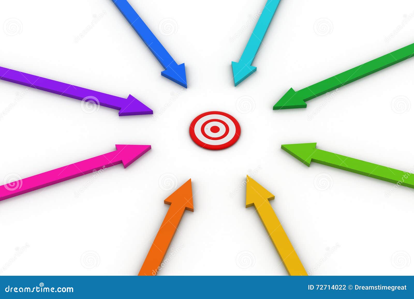 Target board with arrows stock illustration. Illustration of business ...