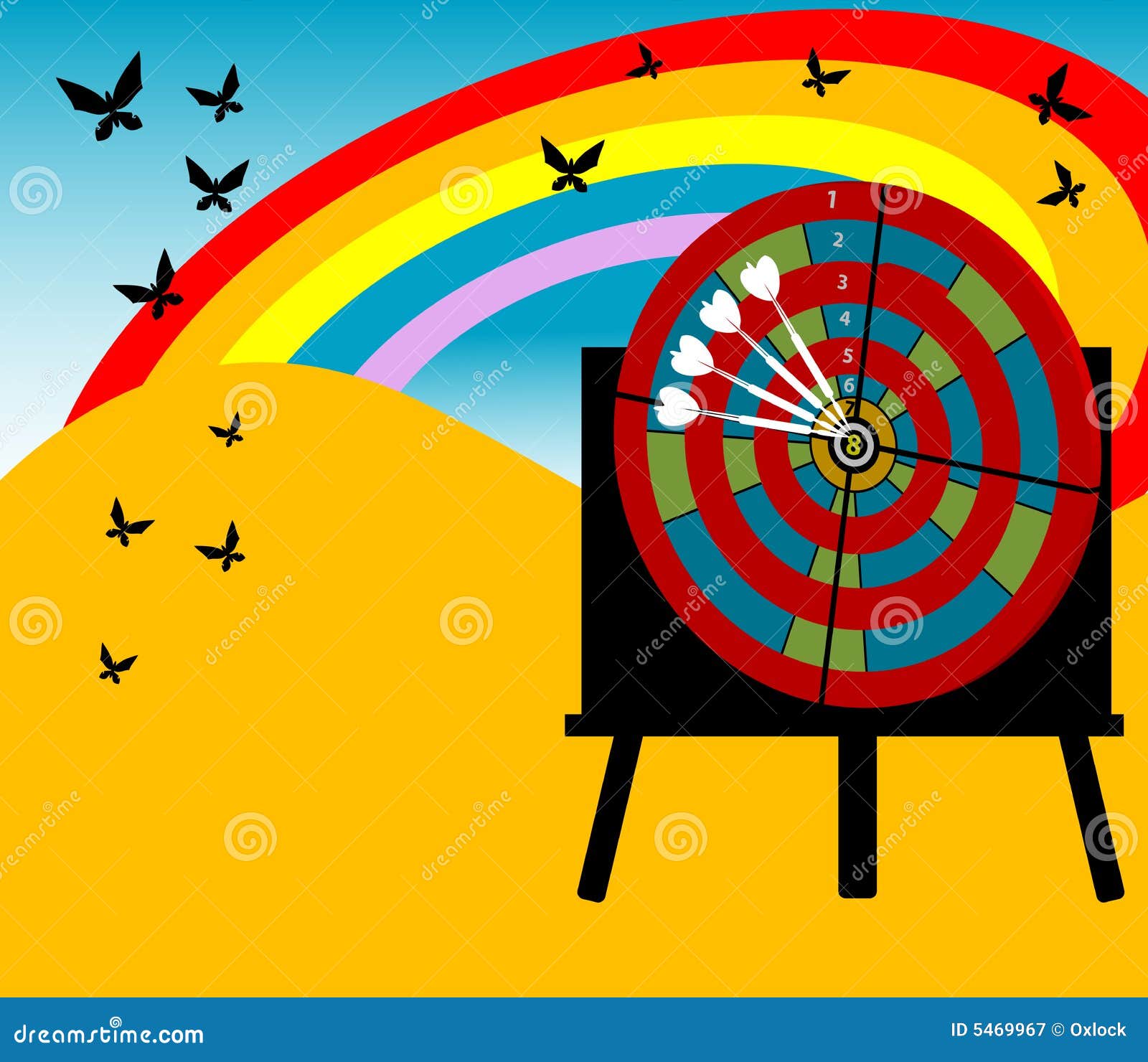 Rainbow Target Board Stock Illustrations – 20 Rainbow Target Board ...