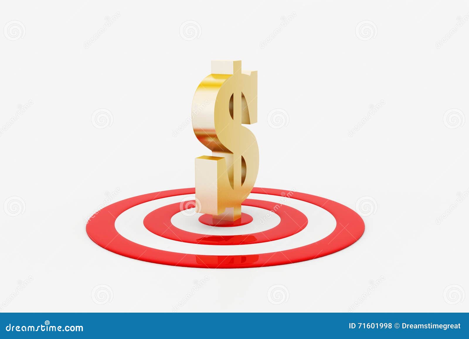 Target Board with Dollar Sign Stock Illustration - Illustration of ...