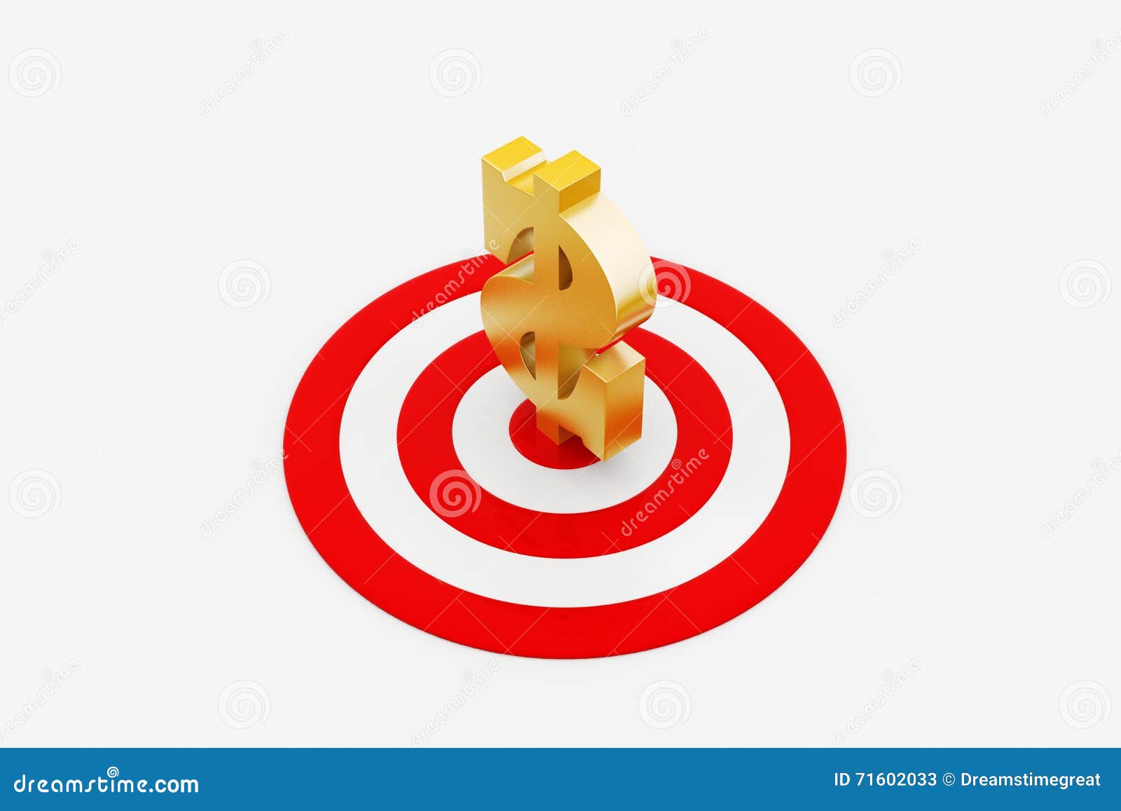 Target Board with Dollar Sign Stock Illustration - Illustration of ...