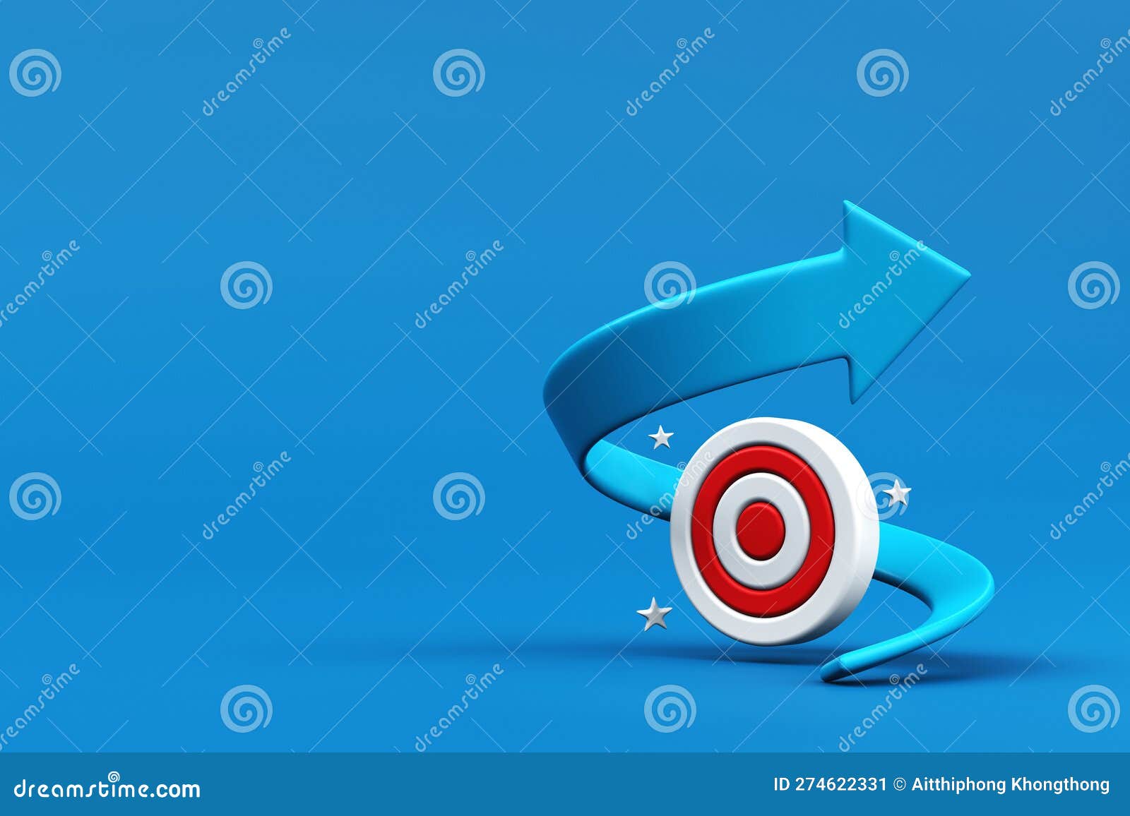 Target Board Inside Upward Spiral Arrow, Growth Spiral Arrow with ...