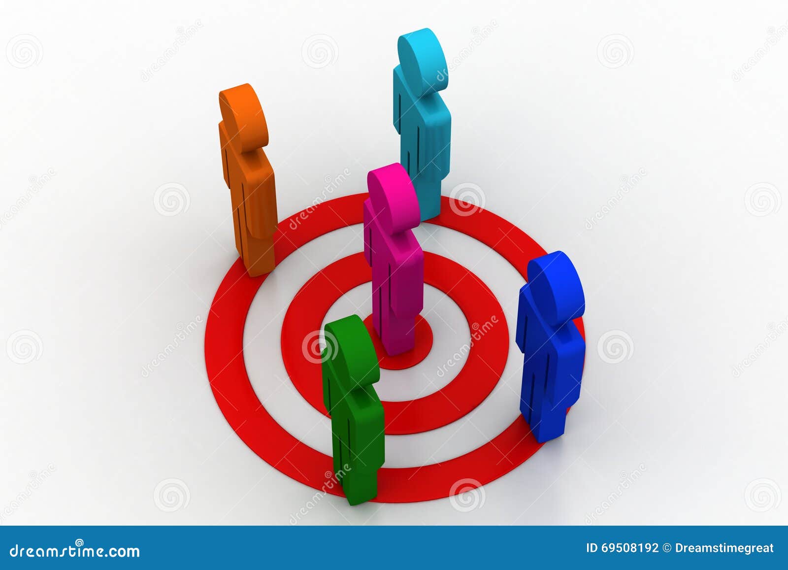 Target board and people stock illustration. Illustration of aiming ...