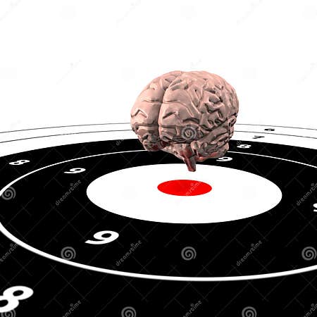 Target: brain stock illustration. Illustration of artificial - 4383136