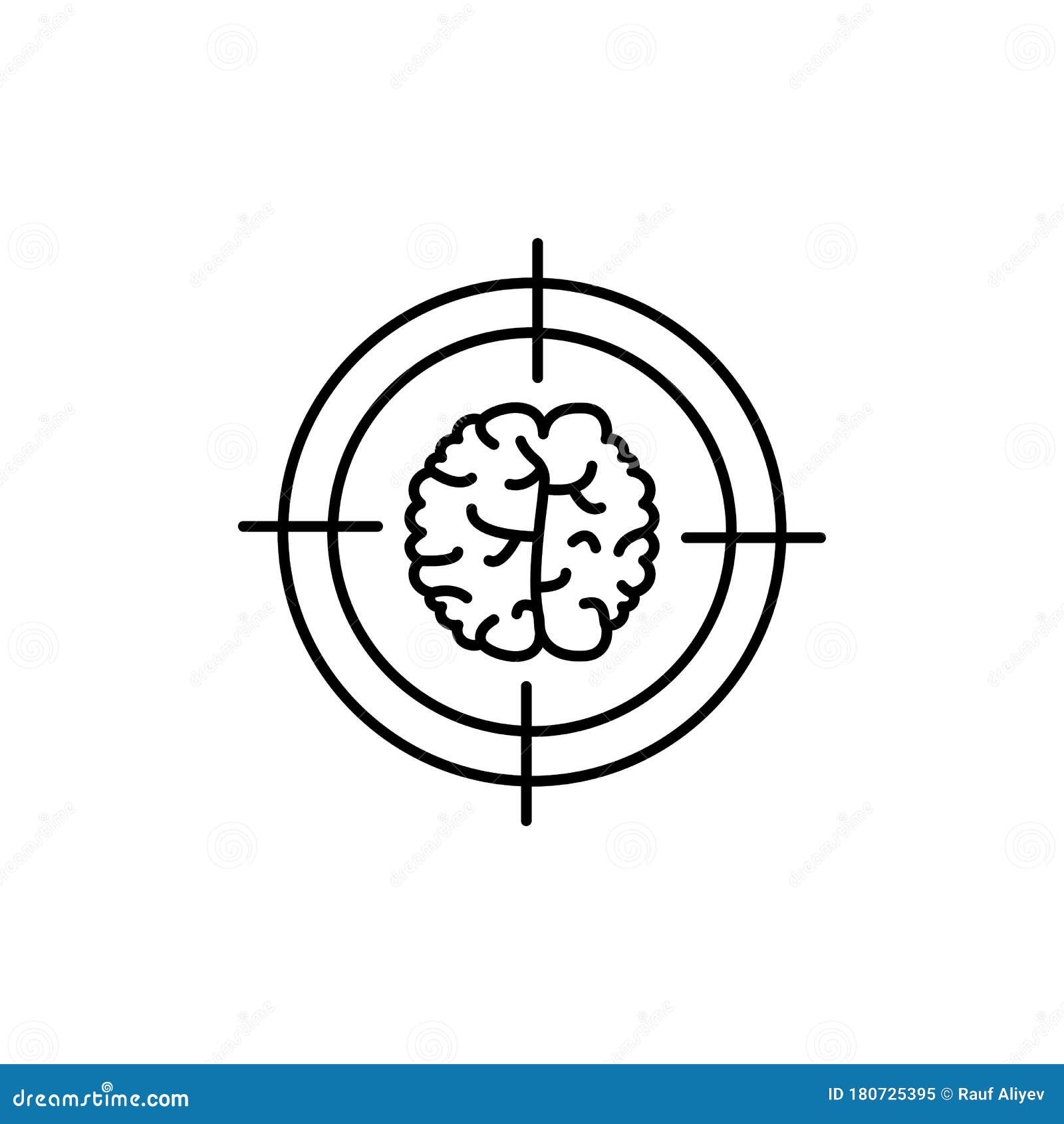 Target To Brain Neon Glow Icon Illustration | CartoonDealer.com #221549094