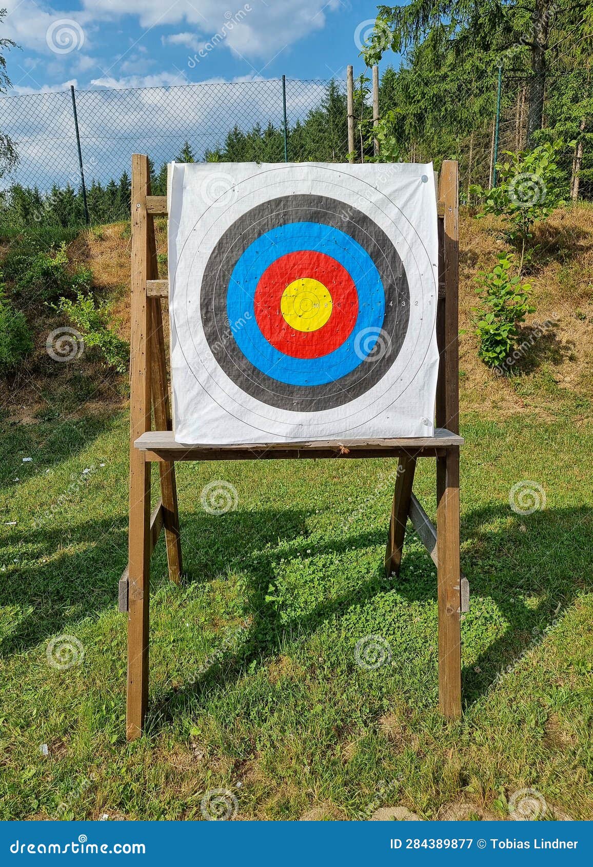 Target for Arrow and Bow Shooting Stock Image - Image of green, table ...