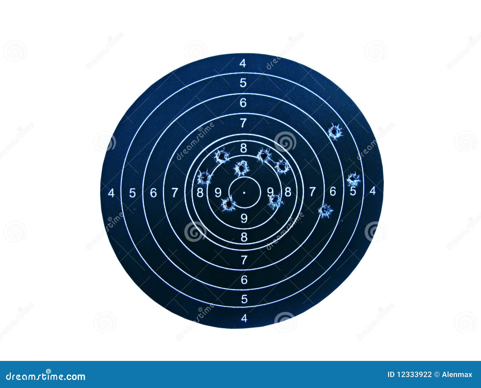Target with bullet holes stock photo. Image of bullet - 12333922
