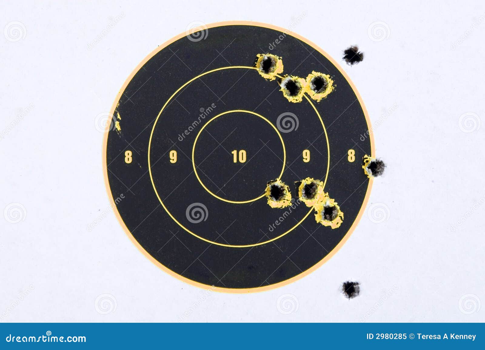 Target with Bullet Holes stock image. Image of achievement - 2980285