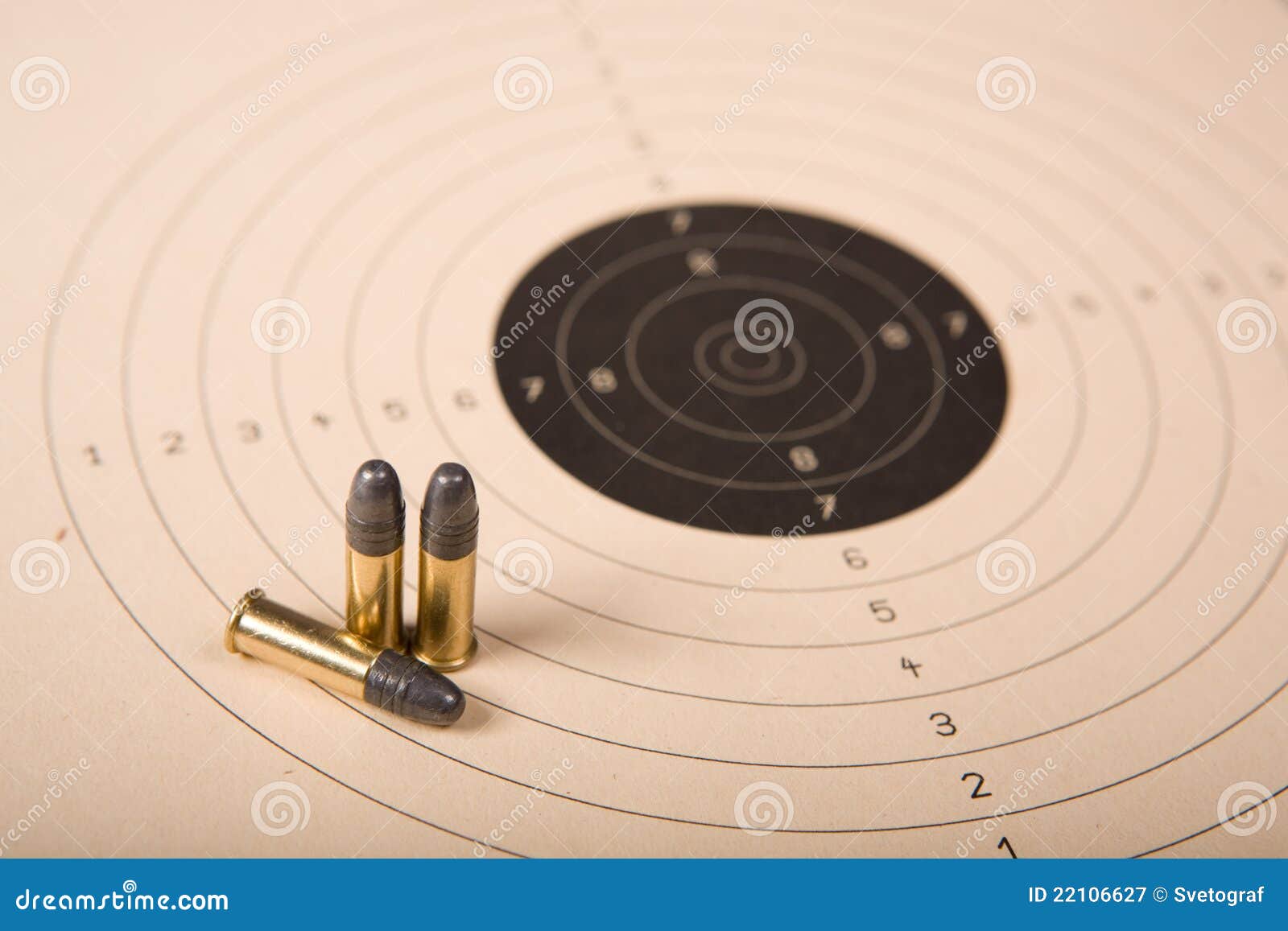 Target and bullets stock image. Image of accuracy, firearm - 22106627