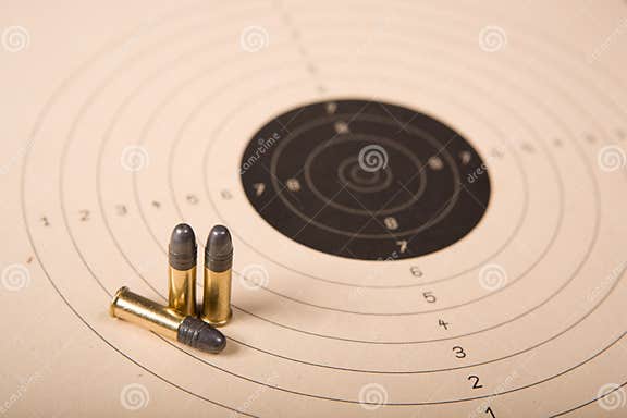 Target and bullets stock image. Image of accuracy, firearm - 22106627