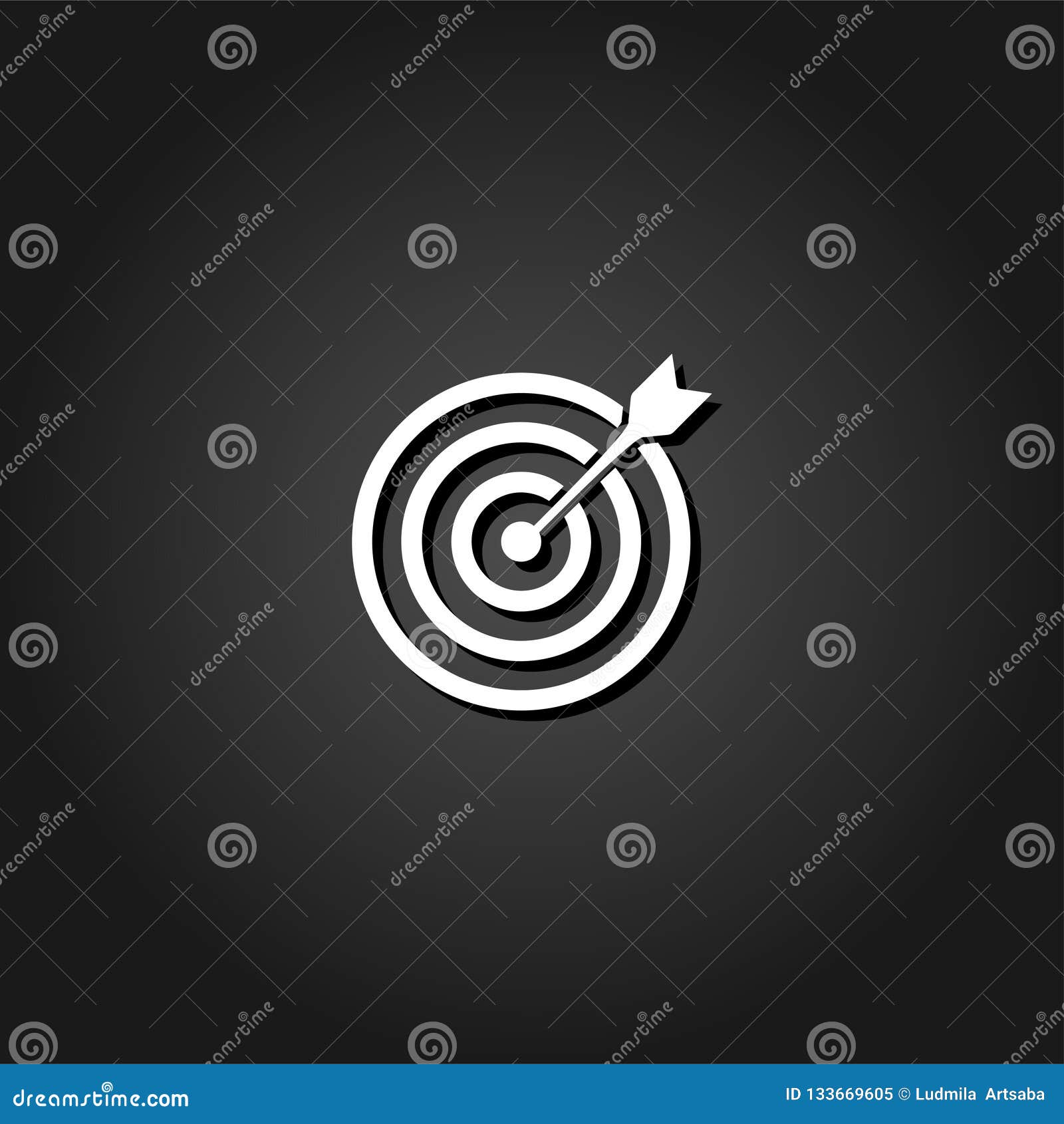 Target Bullseye Arrow Icon Flat Stock Illustration - Illustration of ... Target Bullseye Arrow Icon Flat Stock Illustration - Illustration of ...