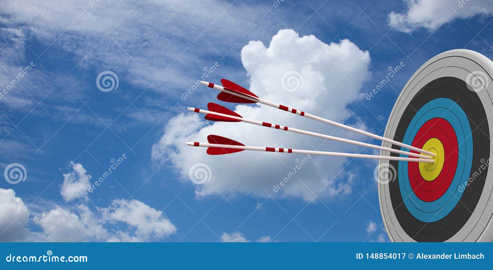 Target Bullseye Blue Sky stock illustration. Illustration of cloud ...
