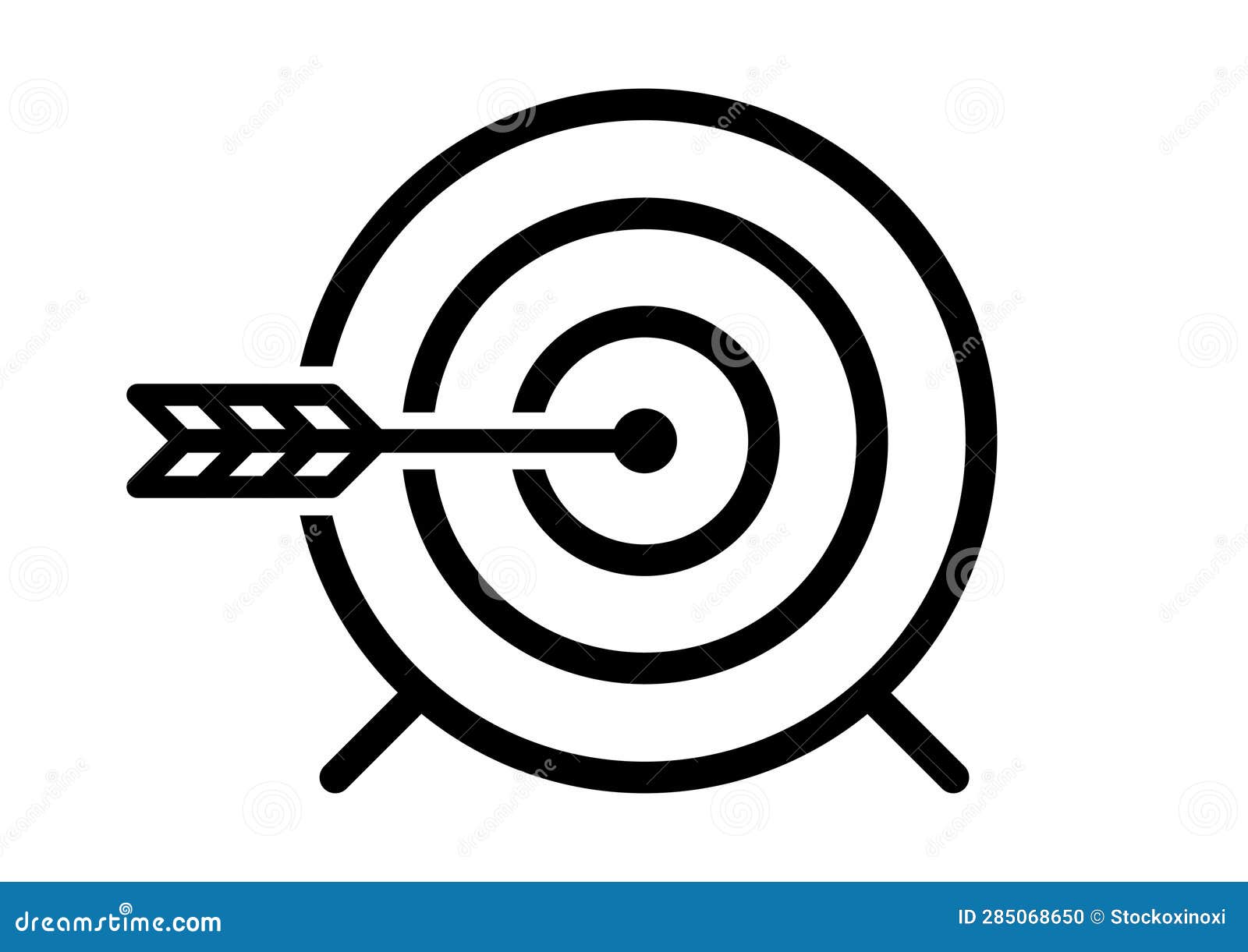 Target Bullseye Icon with Arrow Stock Vector - Illustration of succeed ...