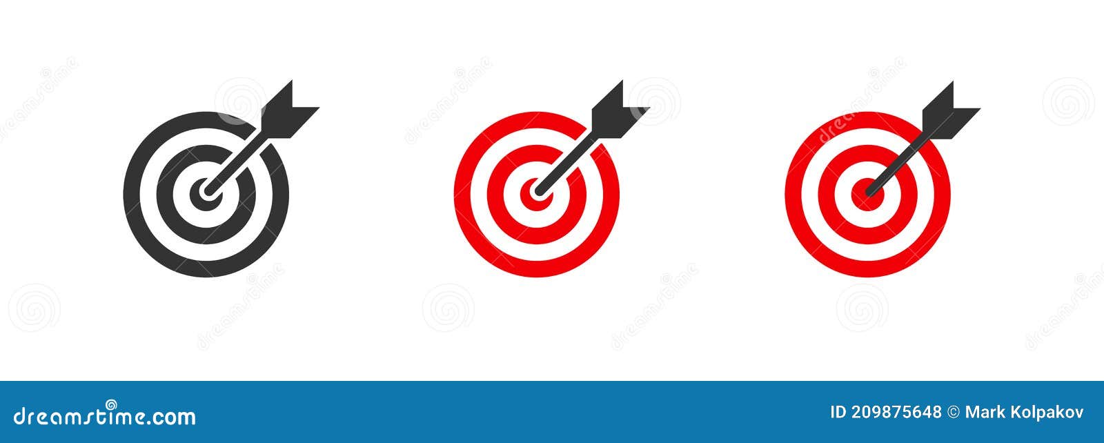 Target Business Icon. Set Sign Symbol for Concept Design Stock Vector ...