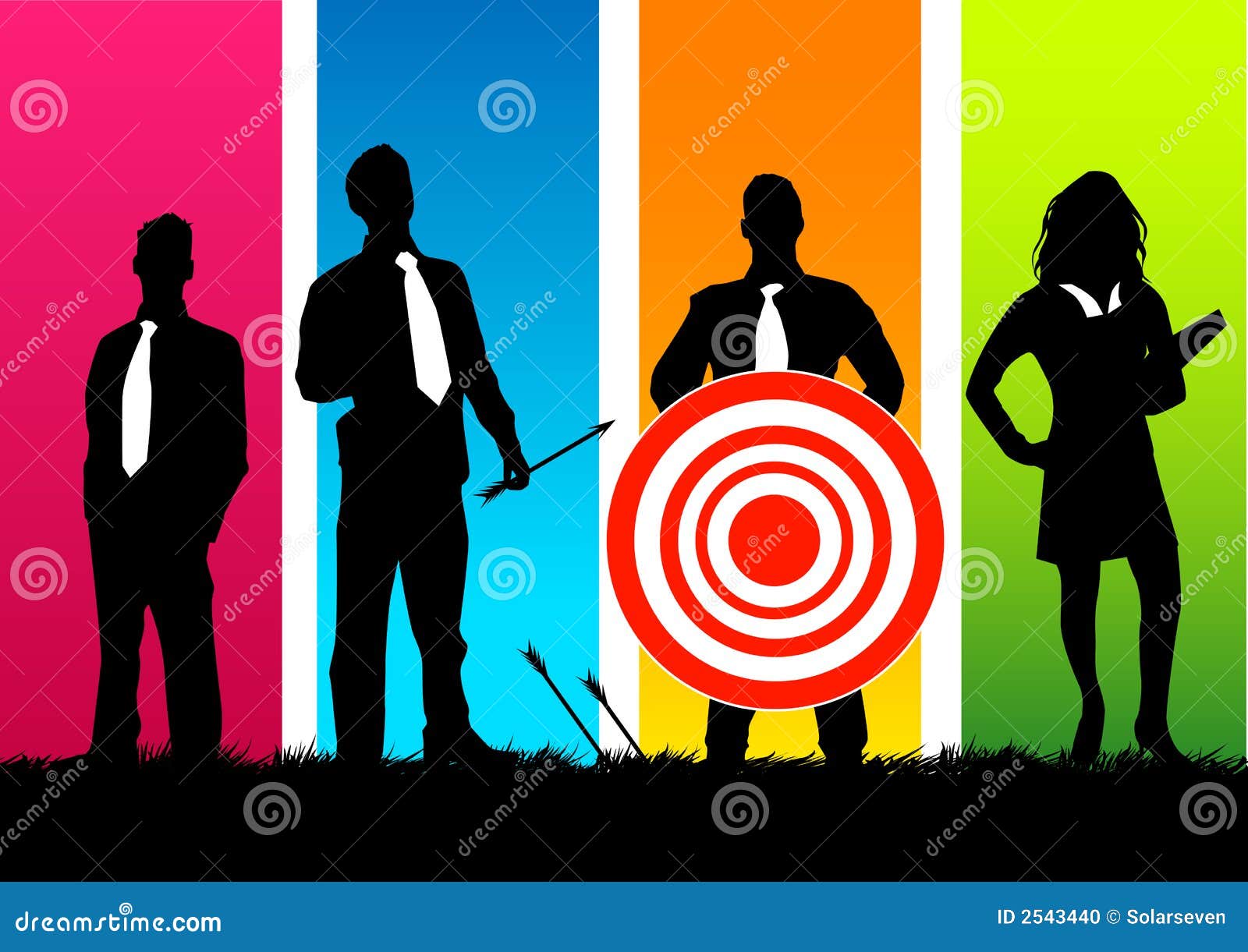 Target Business Team stock illustration. Illustration of corp - 2543440