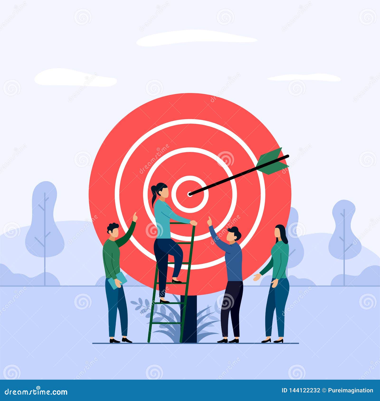 Teamwork Arrow Royalty-Free Stock Photography | CartoonDealer.com #45791495