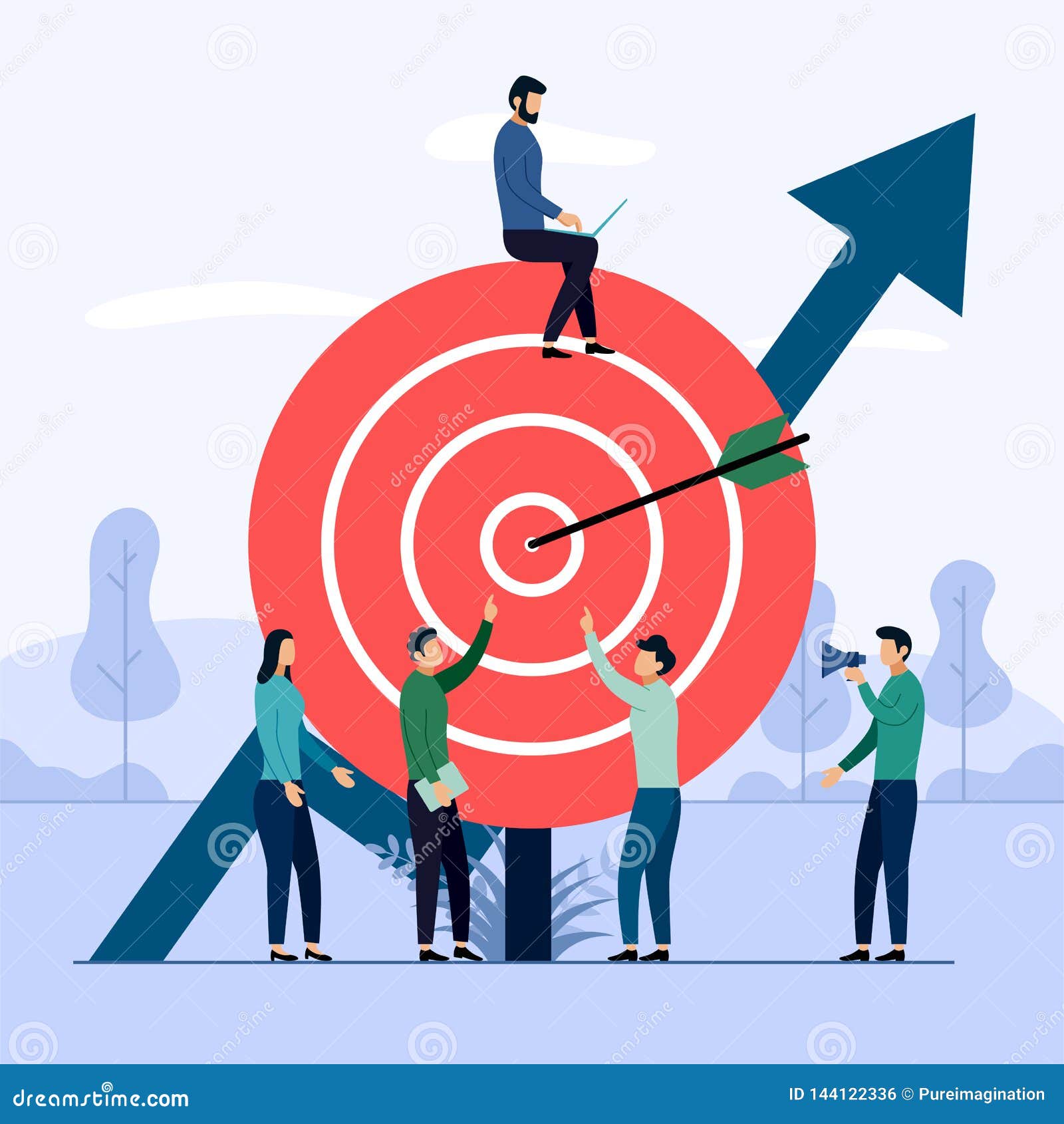 Teamwork Arrow Royalty-Free Illustration | CartoonDealer.com #59183103