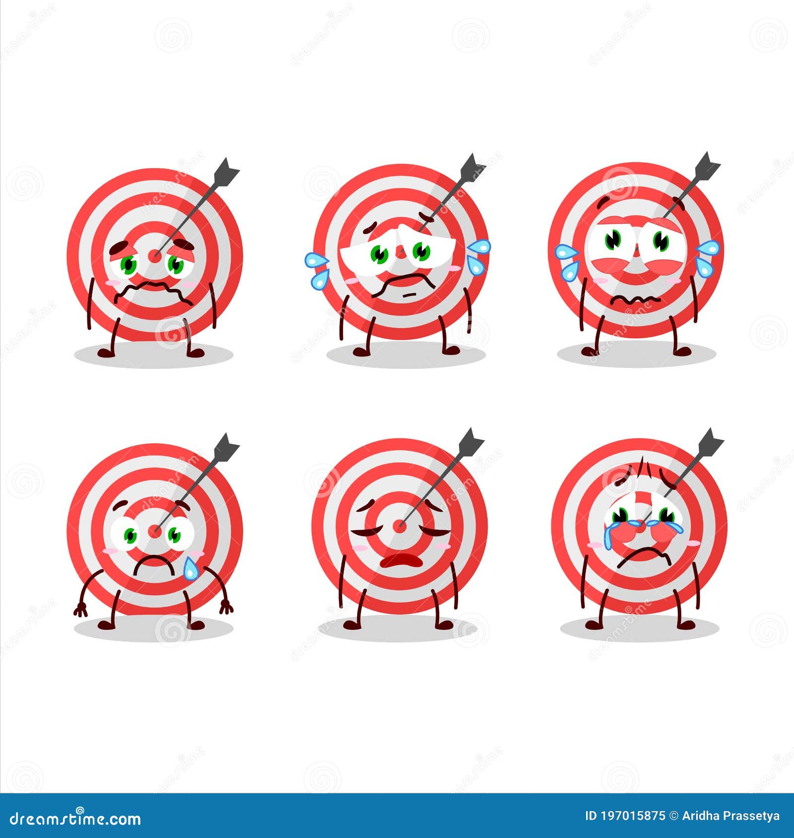 Target Cartoon in Character with Sad Expression Stock Vector ...