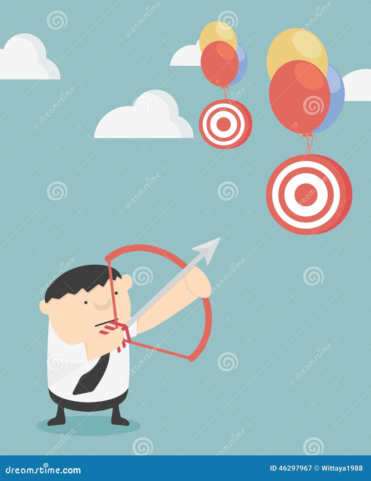 Target stock vector. Illustration of character, focus - 46297967