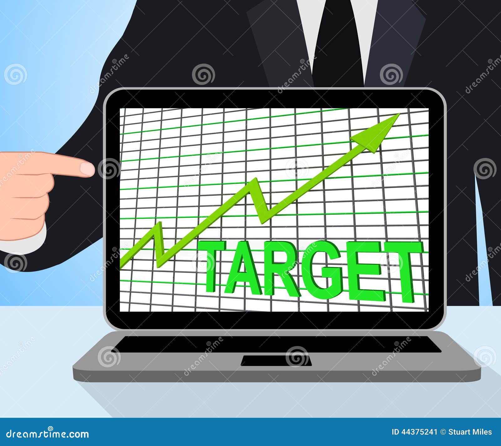 Target Chart Graph Displays Hit or Hitting Targets Stock Illustration ...
