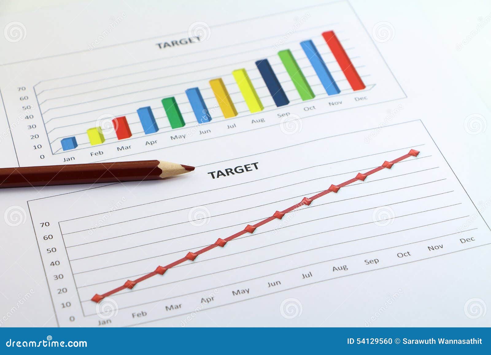 Target chart stock photo. Image of growth, investment - 54129560