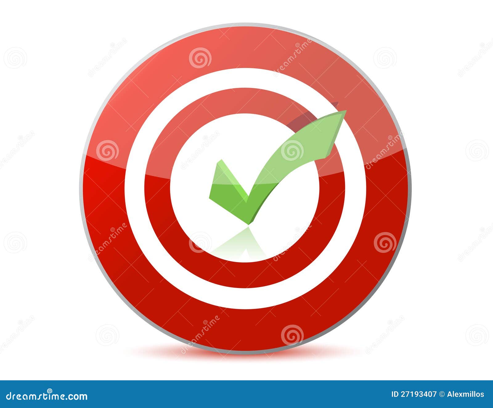 Target with Checkmark Illustration Design Stock Illustration ...