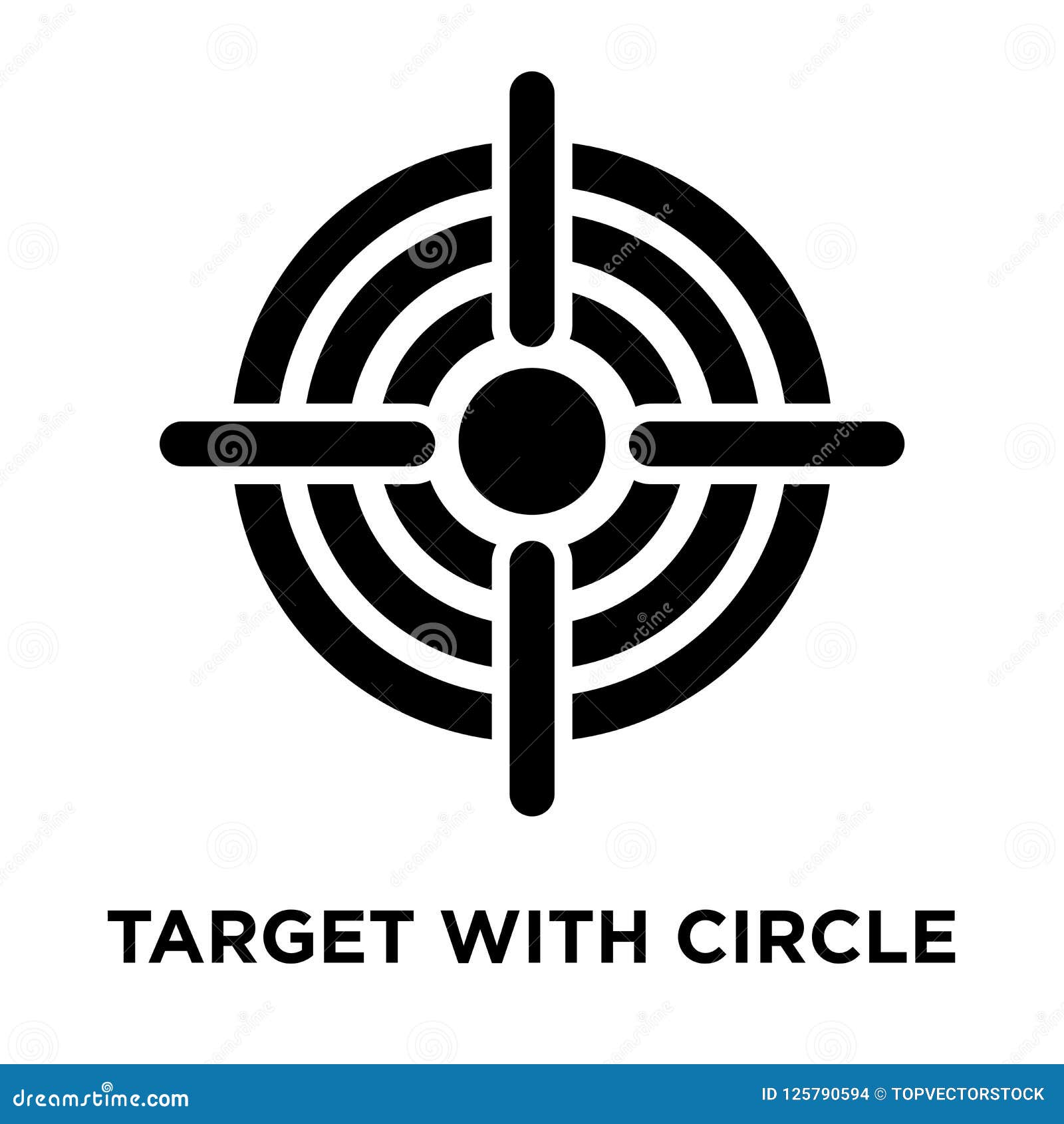 Target with Circle Icon Vector Isolated on White Background, Log Stock ...