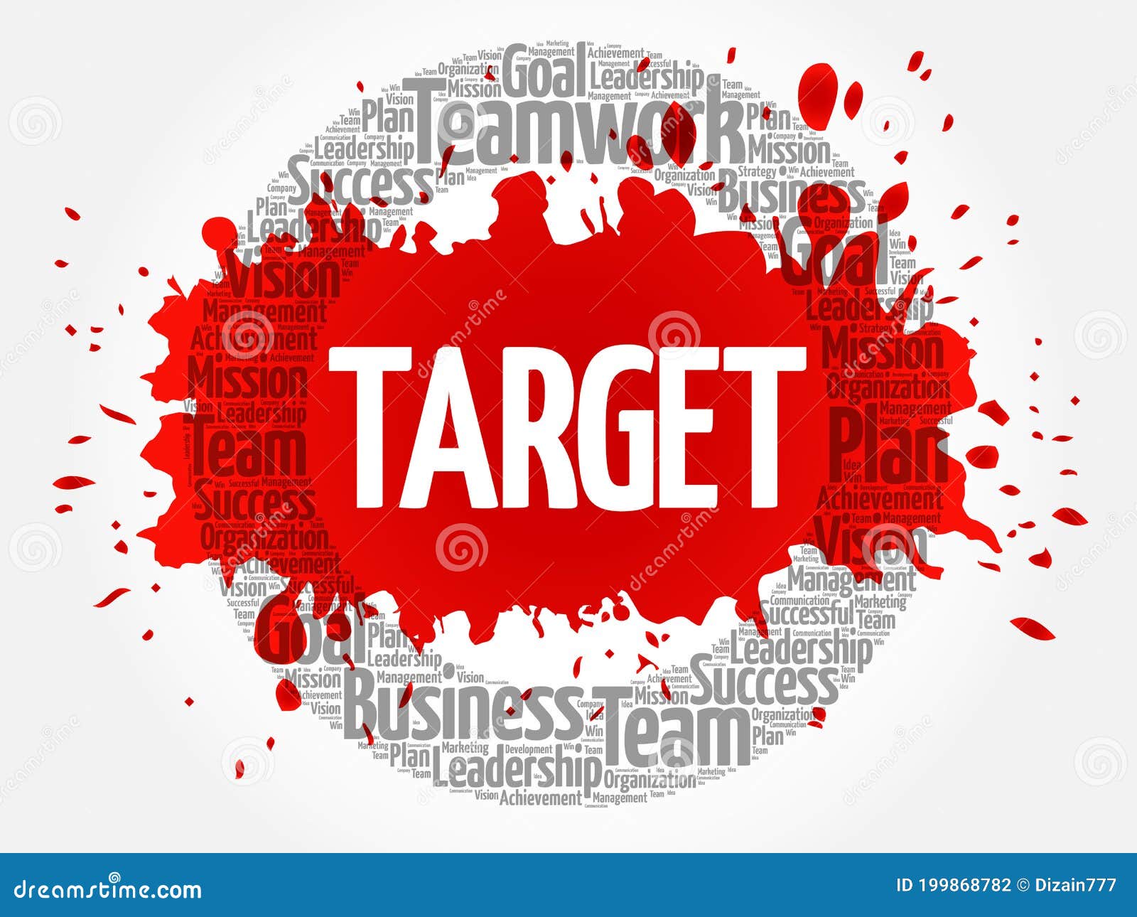 Target circle word cloud stock illustration. Illustration of challenge ...