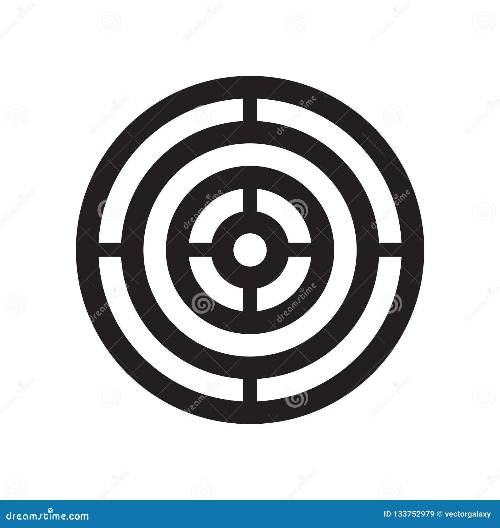 Target Circles Icon Vector Isolated on White Background, Target Stock ...