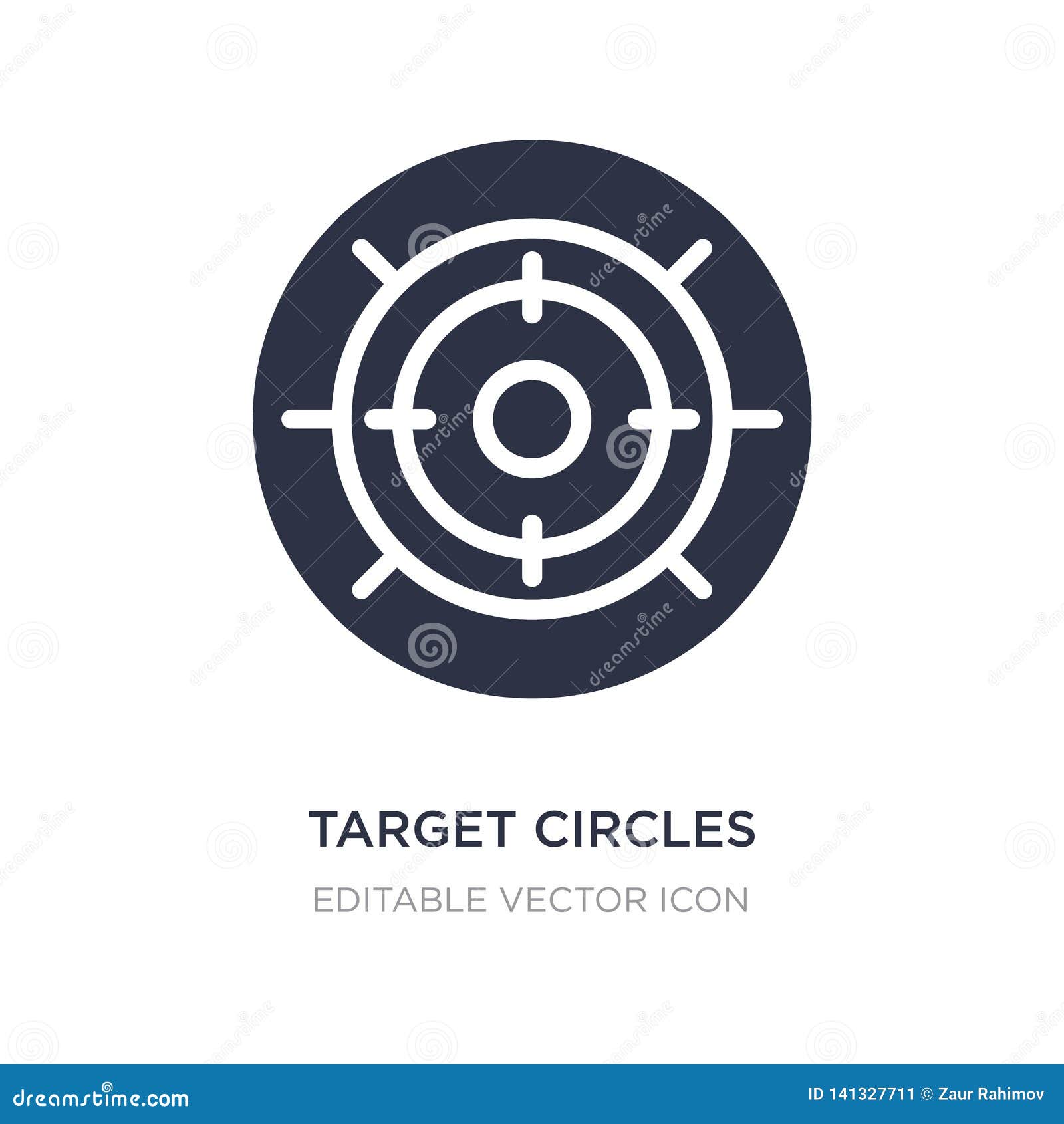 Target Circles Icon on White Background. Simple Element Illustration ...