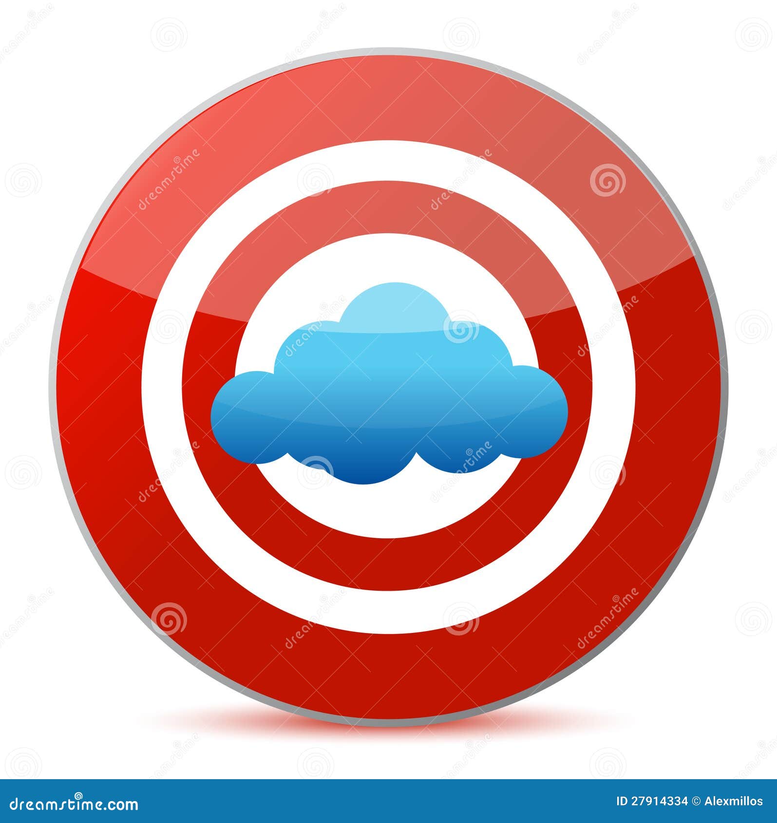 Target Cloud Computing Concept Stock Illustration - Illustration of ...