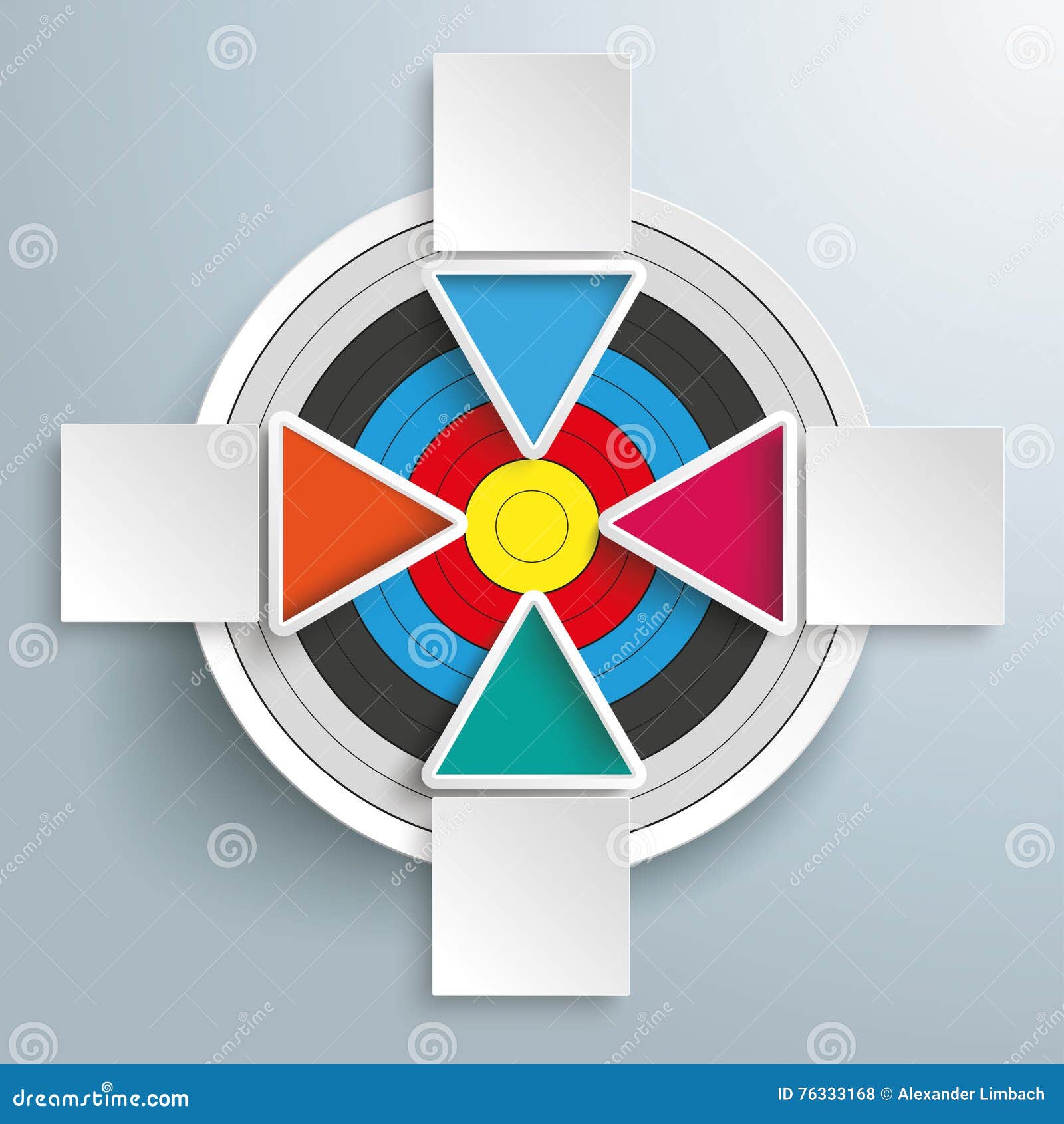 Target Colored Infographic 4 Triangles Squares Vector Illustration ...