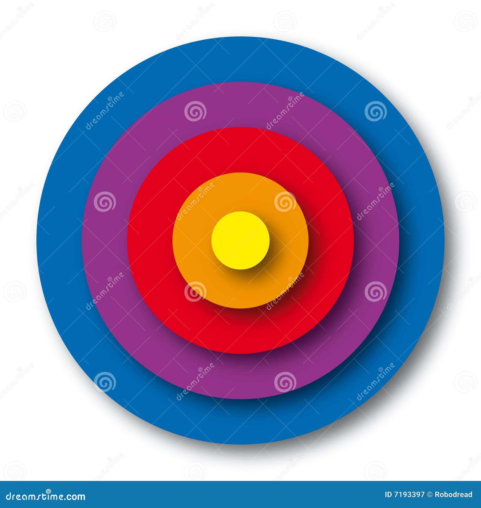 Target colors (vector) stock vector. Illustration of center - 7193397