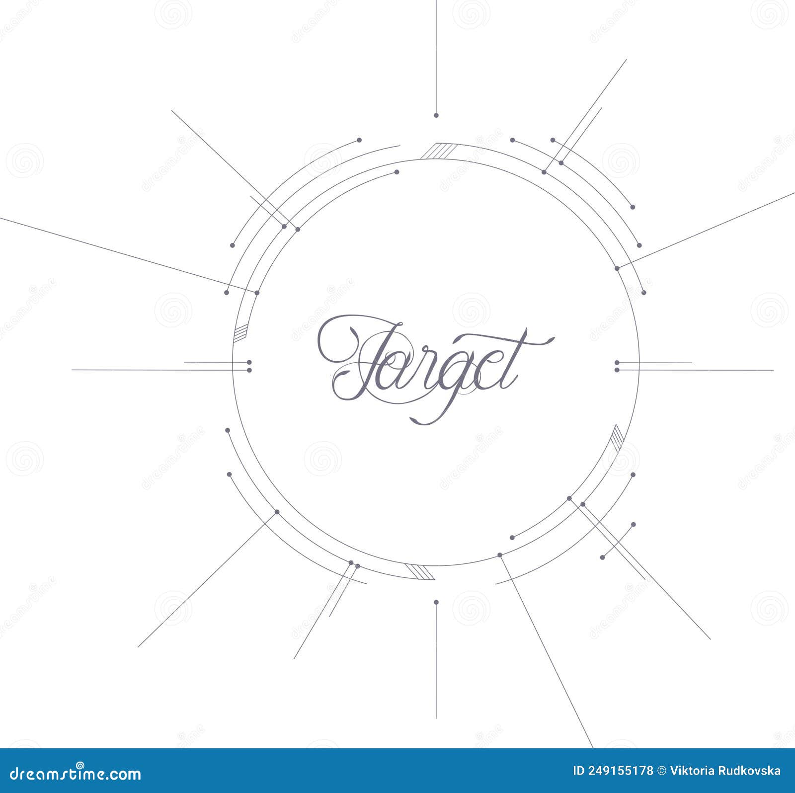 Target. Communication Concept. Lines and Rounds Pattern. Vector Stock ...